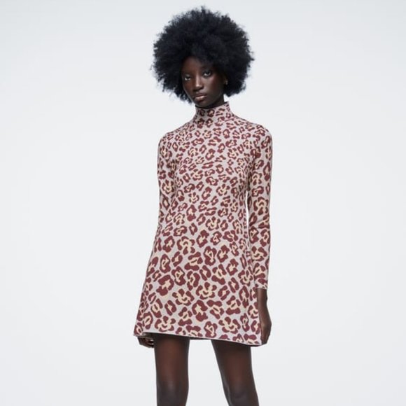 Zara | Dresses | Nwt Zara Leopard Print Dress | Poshmark